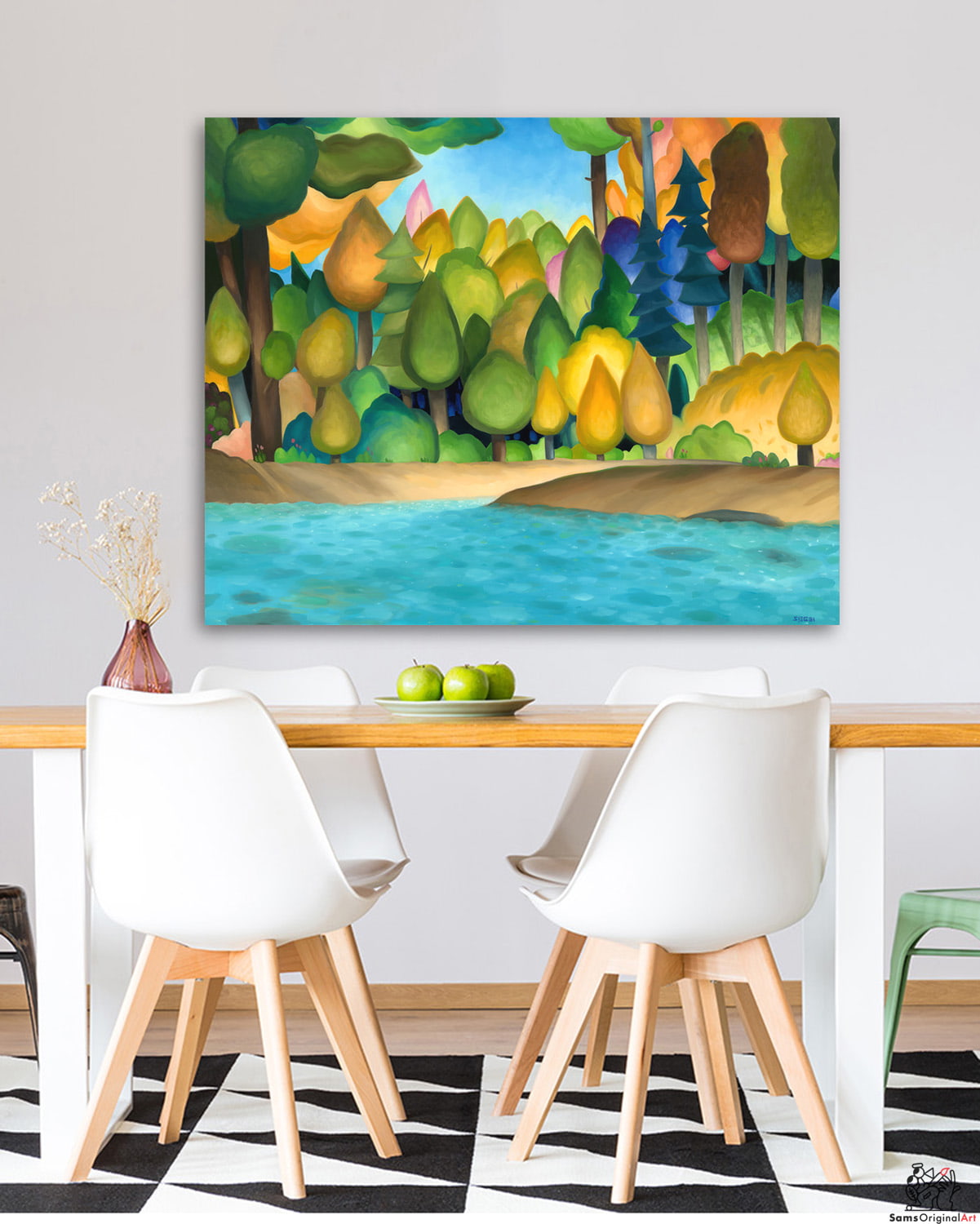 Enchanted Spring | Colorful Tree Canvas Prints | Sam's Original Art