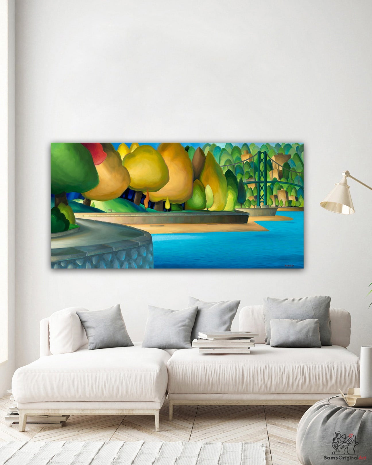 Stanley Park Seawall | Canvas Prints | Vancouver Artist | Sam's Art ...