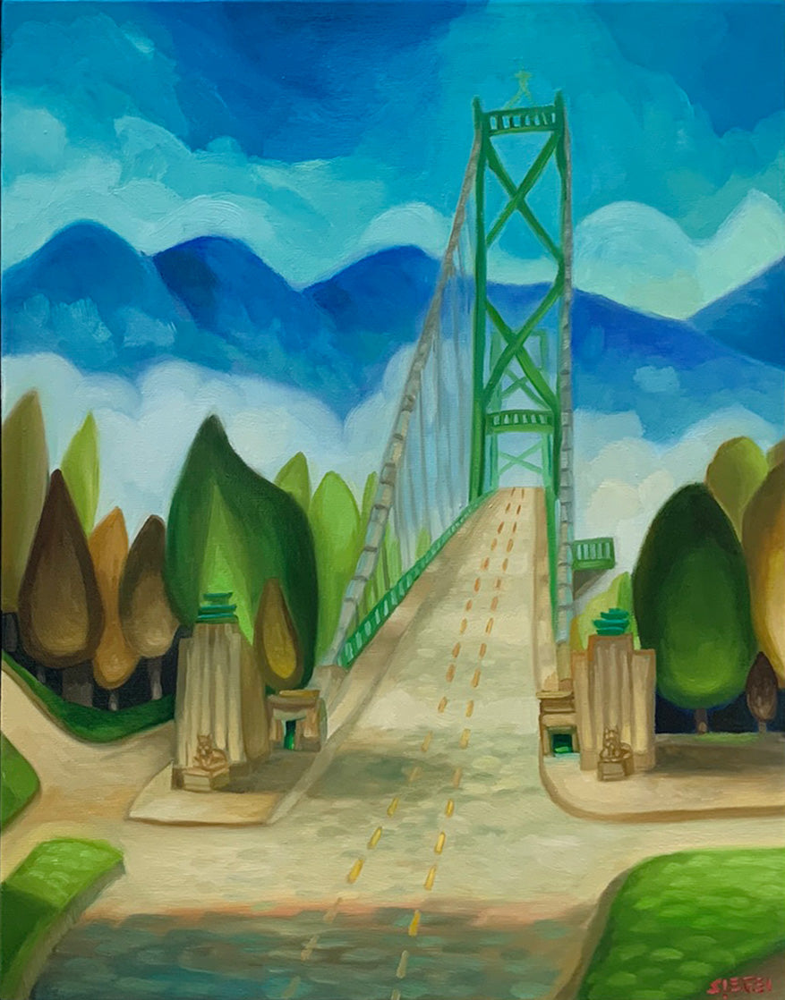Lions Gate Bridge Painting | Iconic Vancouver Paintings | Mini Series ...