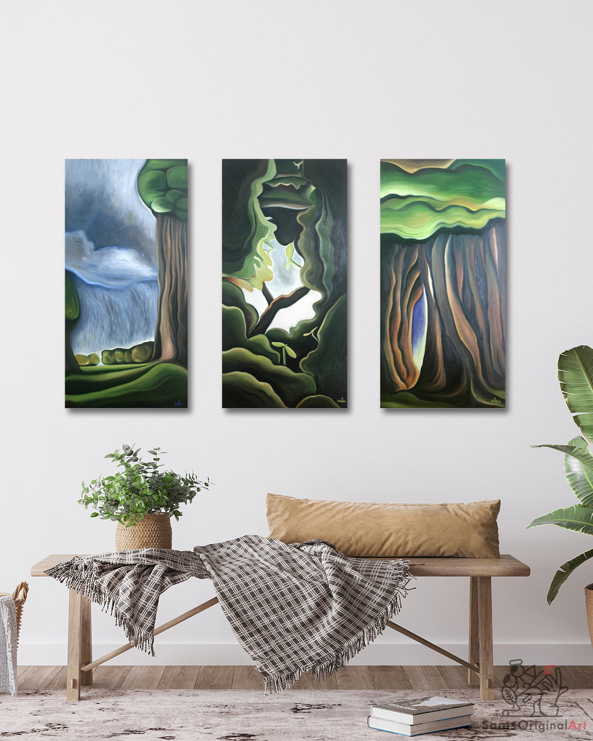 Nature's Symphony - New Triptych from Sam's Original Art