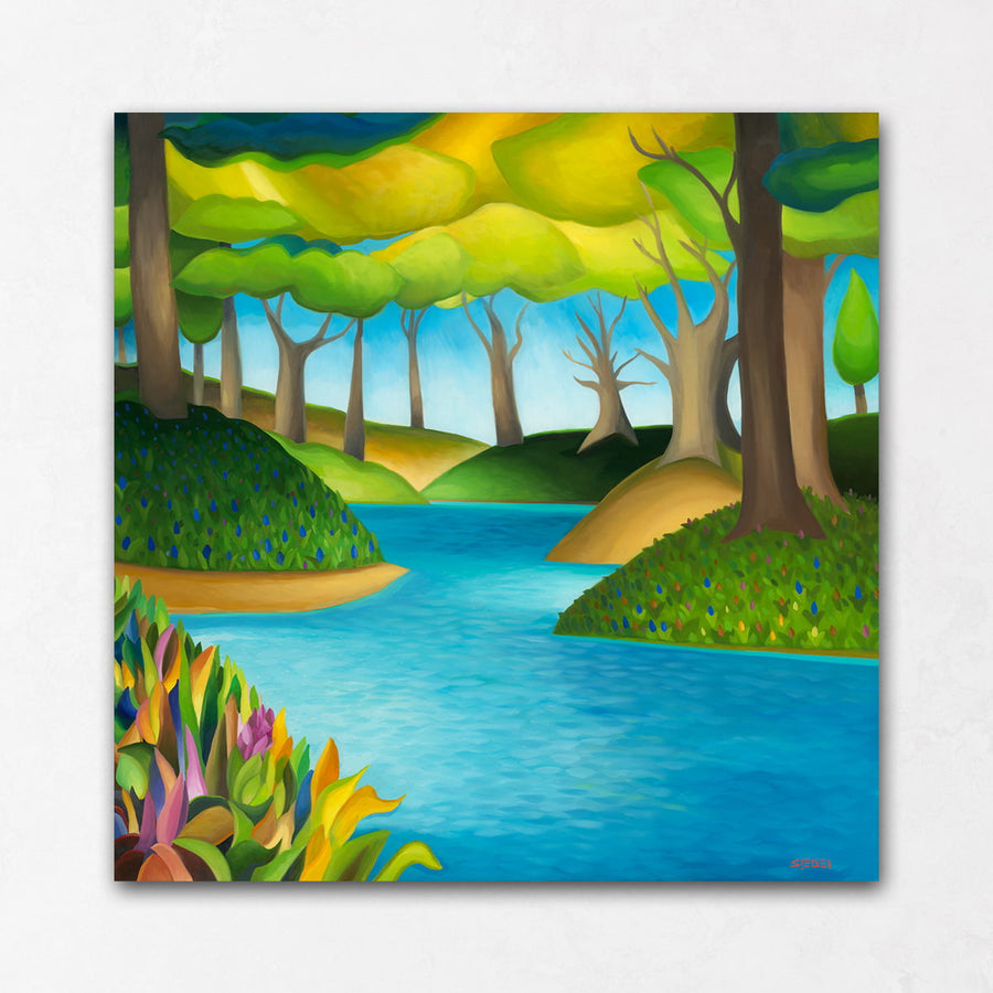 Petals by the Cove | Original Oil Painting | Colorful Spring Paintings ...
