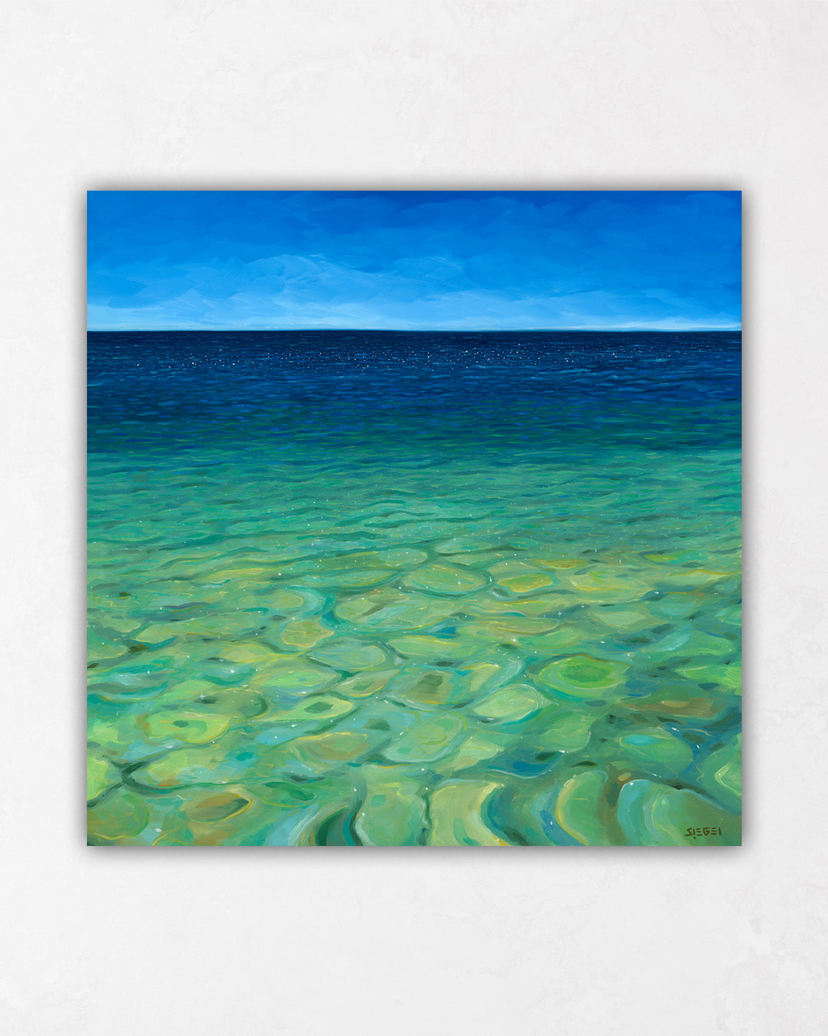 Shallow Waters | Crystal Clear Ocean Paintings | Canvas Prints – Sam's ...