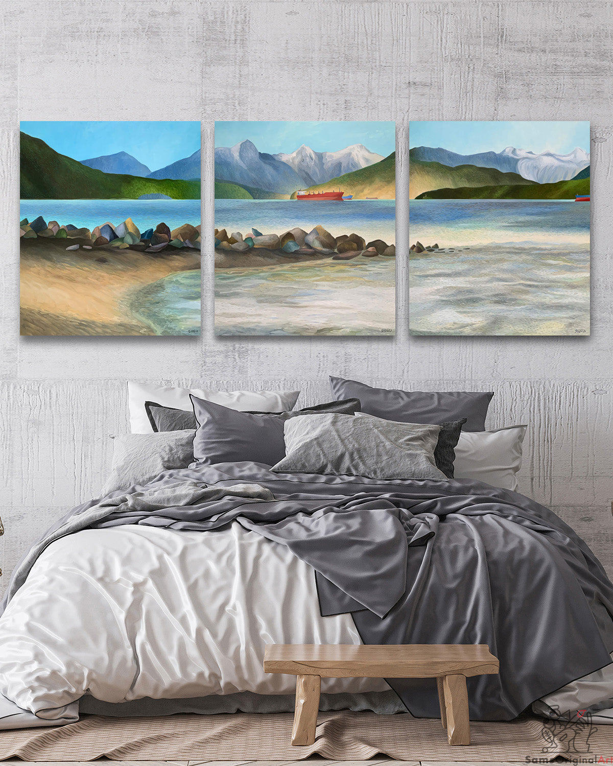 Spanish Banks Northwest - Triptych – Sam's Original Art