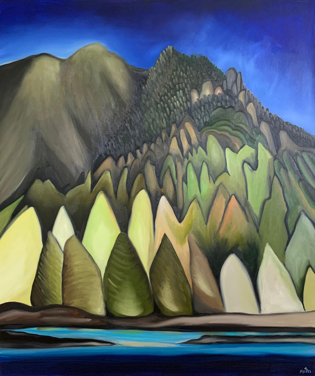 Alpine Glow | Mountain Oil Paintings by Vancouver Artist | Sam's ...