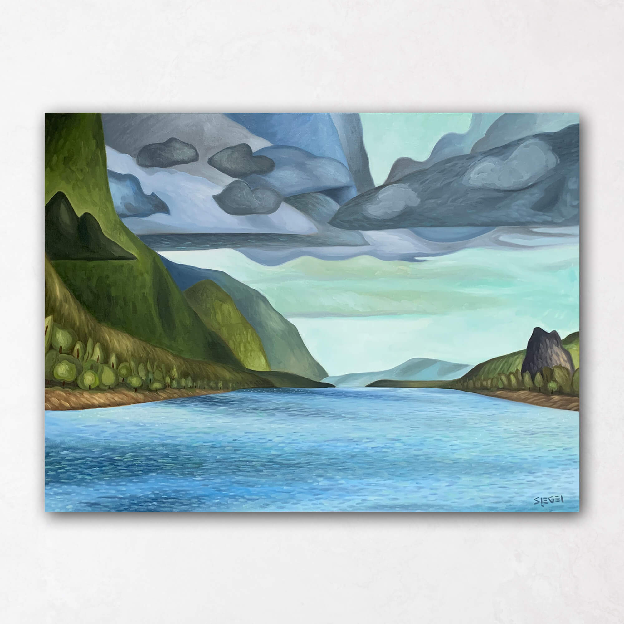 Beacon Rock | West Coast Original Oil Paintings Vancouver | Sam's ...