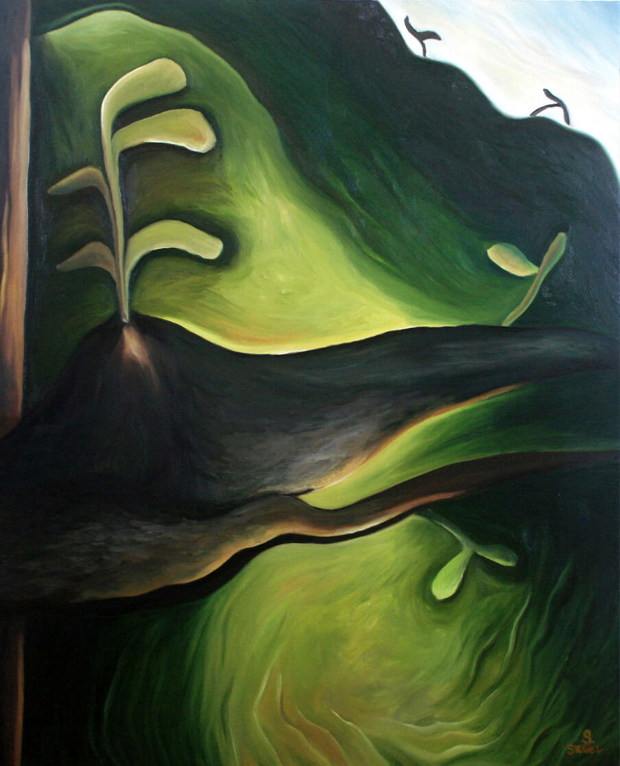 Dusk Glow | West Coast Oil Paintings Vancouver Artist | Sam's Original Art