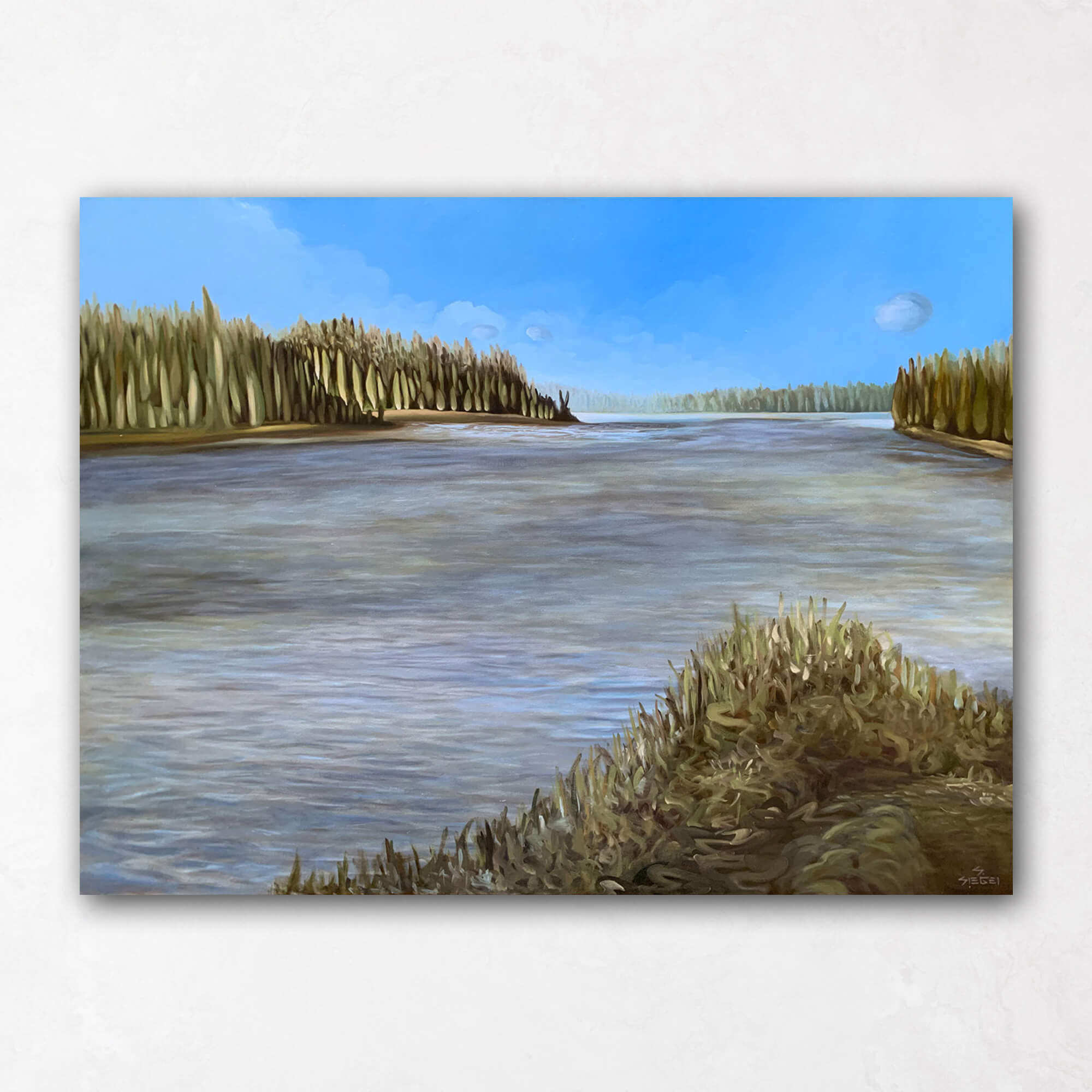 Paska Lake | West Coast Oil Paintings Vancouver Artist | Sam's Original Art