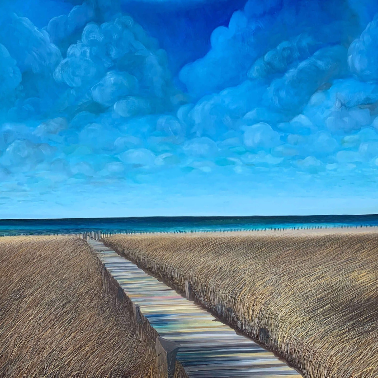 Southampton Beach Boardwalk | West Coast Oil Paintings Local Artist ...