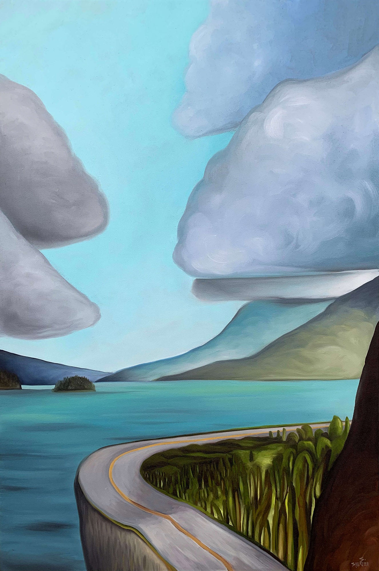 Squamish Passage | West Coast Oil Paintings Vancouver Artist | Sam's ...