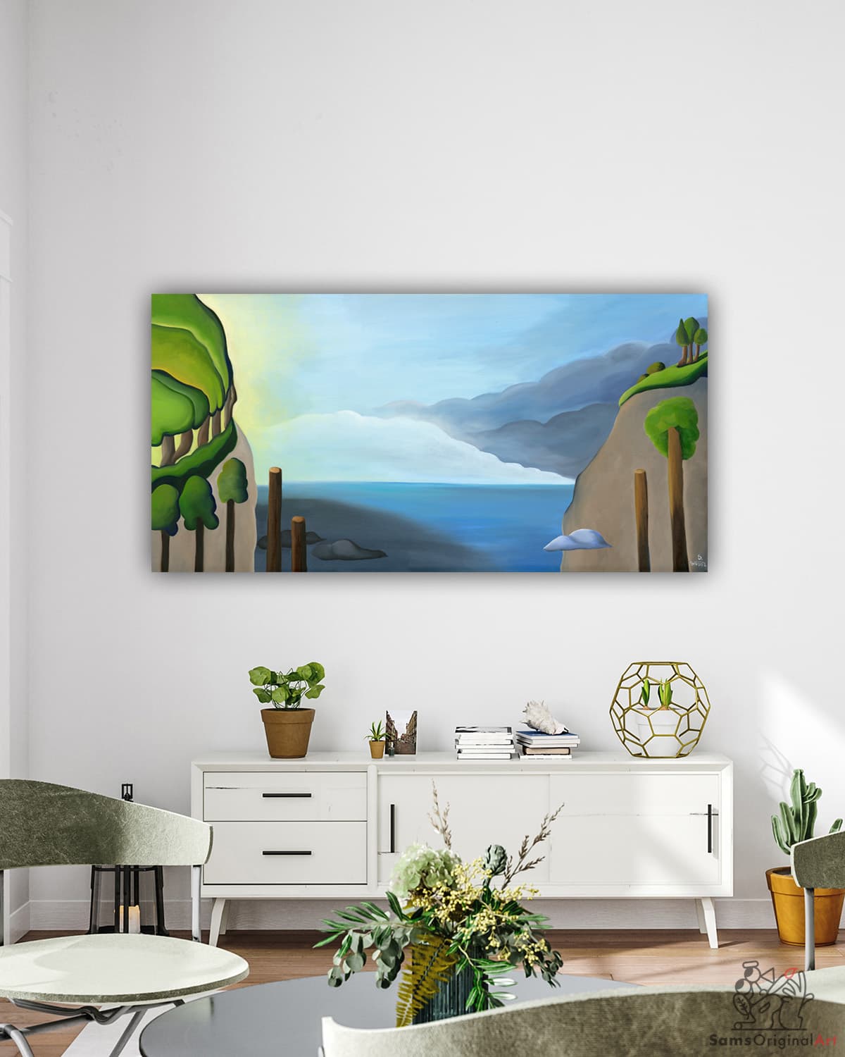 UBC Cliffs | Contemporary Seascape Paintings Vancouver - Free Shipping ...