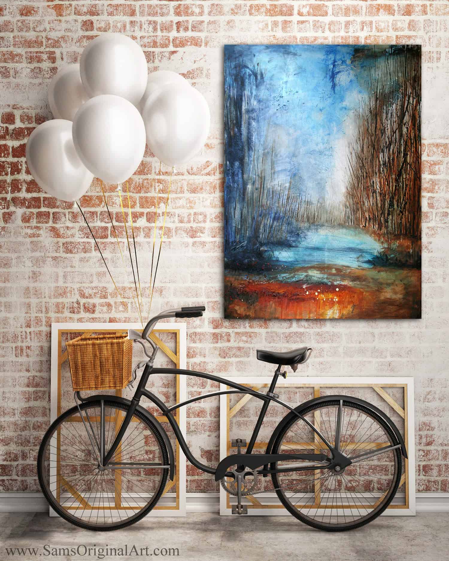 Desolate Pond | Unique Abstract Paintings | Sam's Original Art