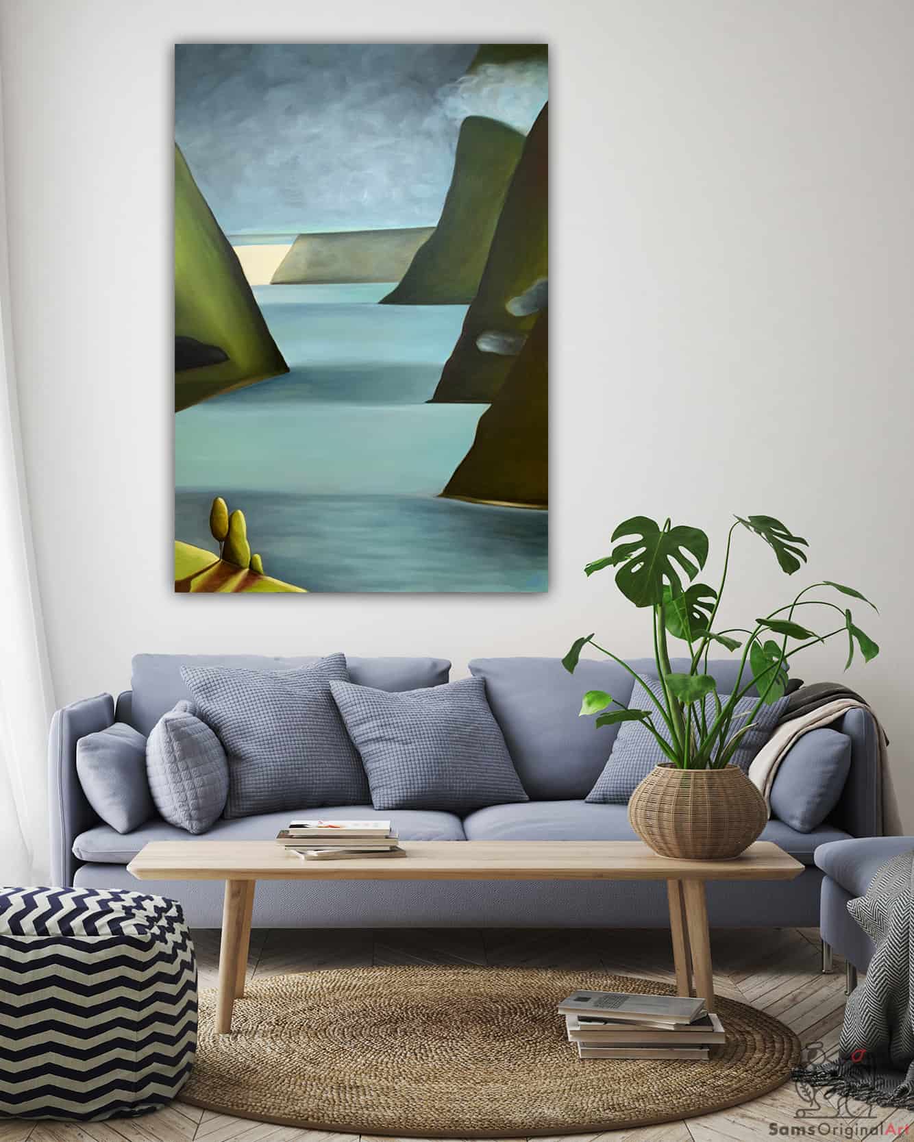 Squamish Inlet | Buy Abstract Landscape Painting | Sam's Original Art